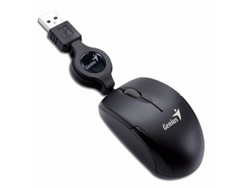 Mini Mouse Genius Retractil USB negro Informática Periféricos Mouse