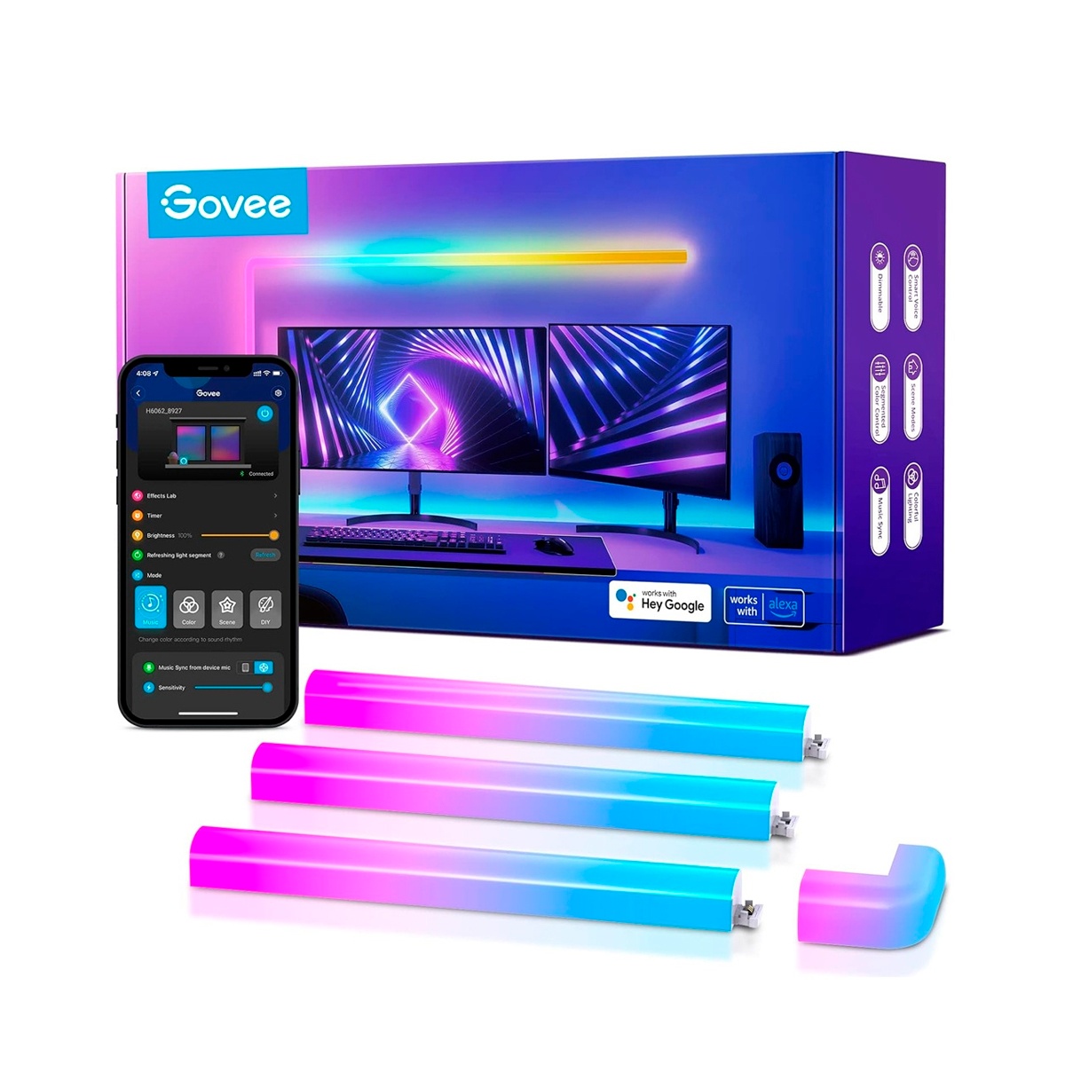 Luces LED Govee Glide RGBIC de Pared NNET